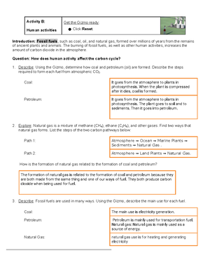 Water Cycle Gizmo - Answer key - Name: :P Date: :P Student Exploration ...