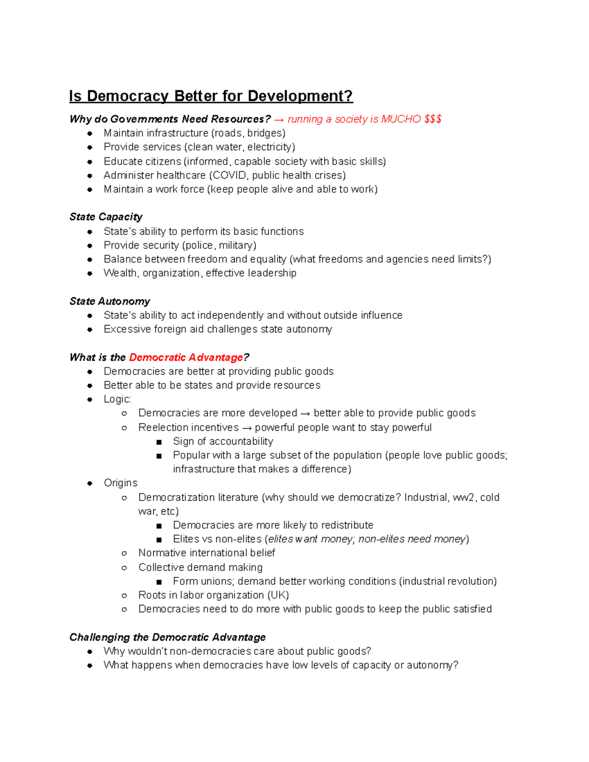 Money and Politics In the Developing World - Is Democracy Better for ...