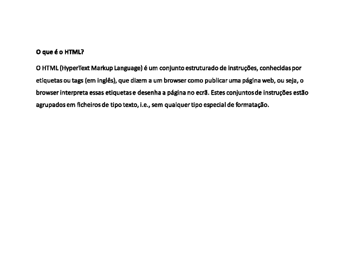 Html - Sobre HTML - Infografia e Webdesign - Studocu