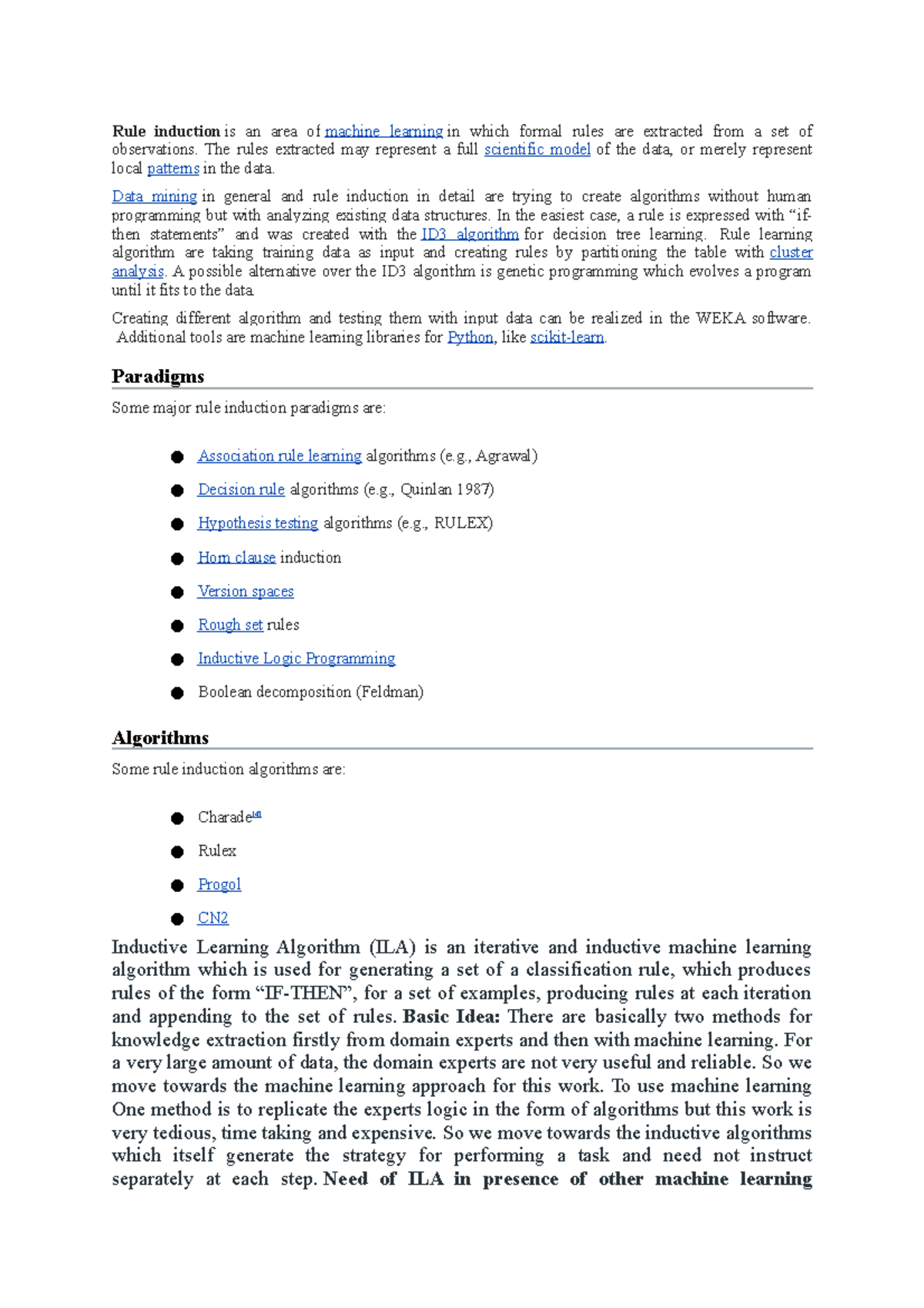 14 Rule Induction Course Material Rule Induction Is An Area Of