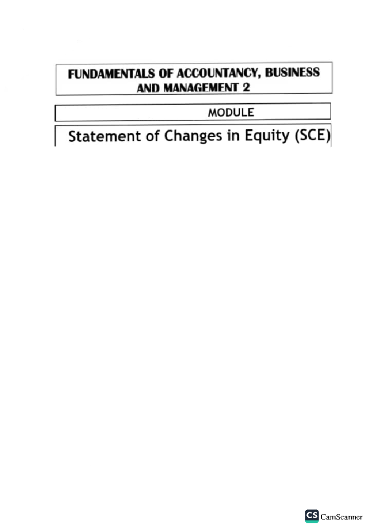 Module-SCE - note - ABM (Accountancy, Business and Management) - Studocu