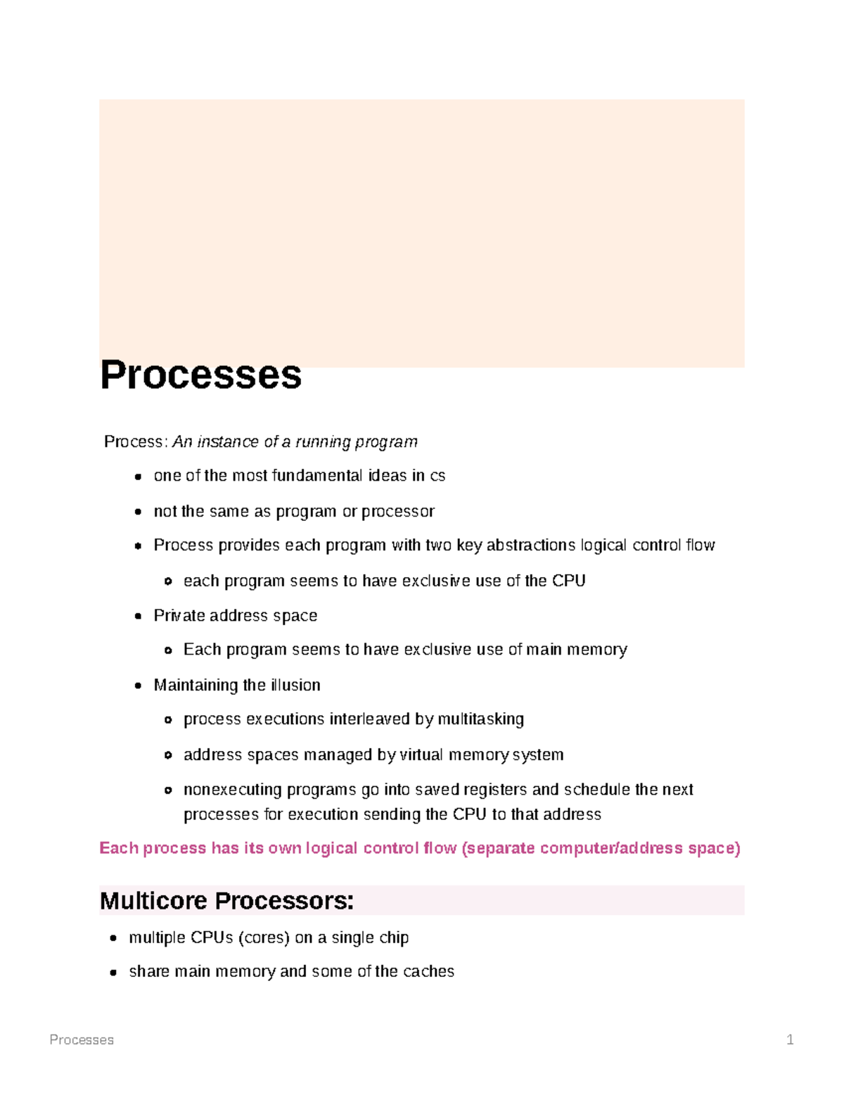 Processes - Instances of Running Programs - Processes Process: An instance of a running program ...