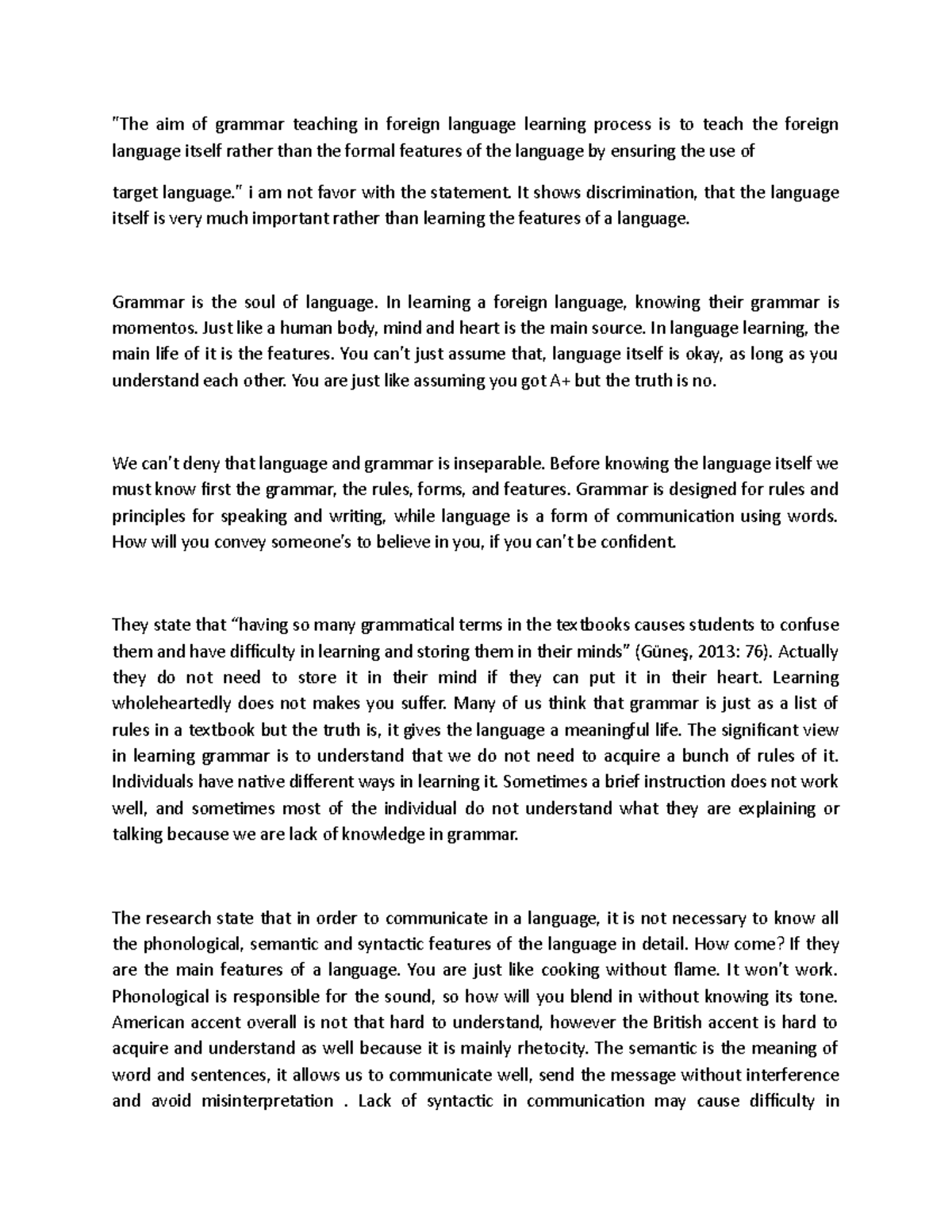 FL-A637- Weakness - LECTURE - "The aim of grammar teaching in foreign ...