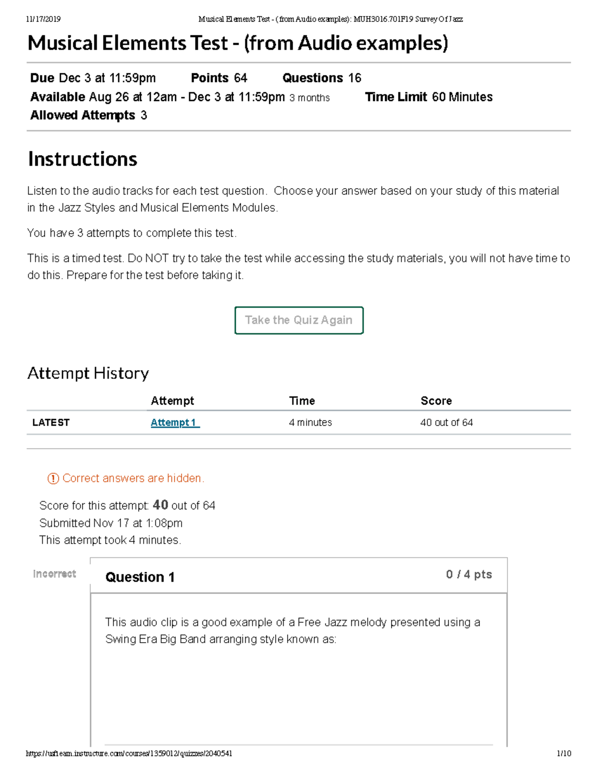 Musical Elements Test from Audio examples MUH3016 - Musical Elements ...