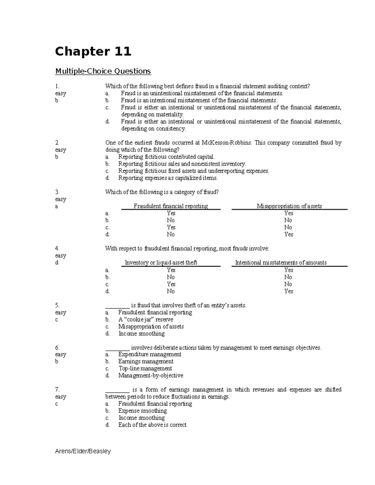 9 - Assessing and Responding to Fraud Risks - Chapter 11 Multiple ...