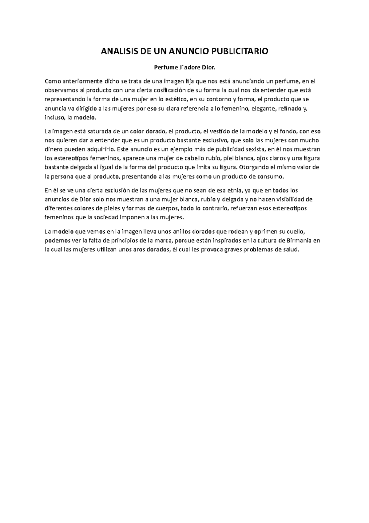 Analisisimagen - Lqlqlqlq - ANALISIS DE UN ANUNCIO PUBLICITARIO Perfume ...