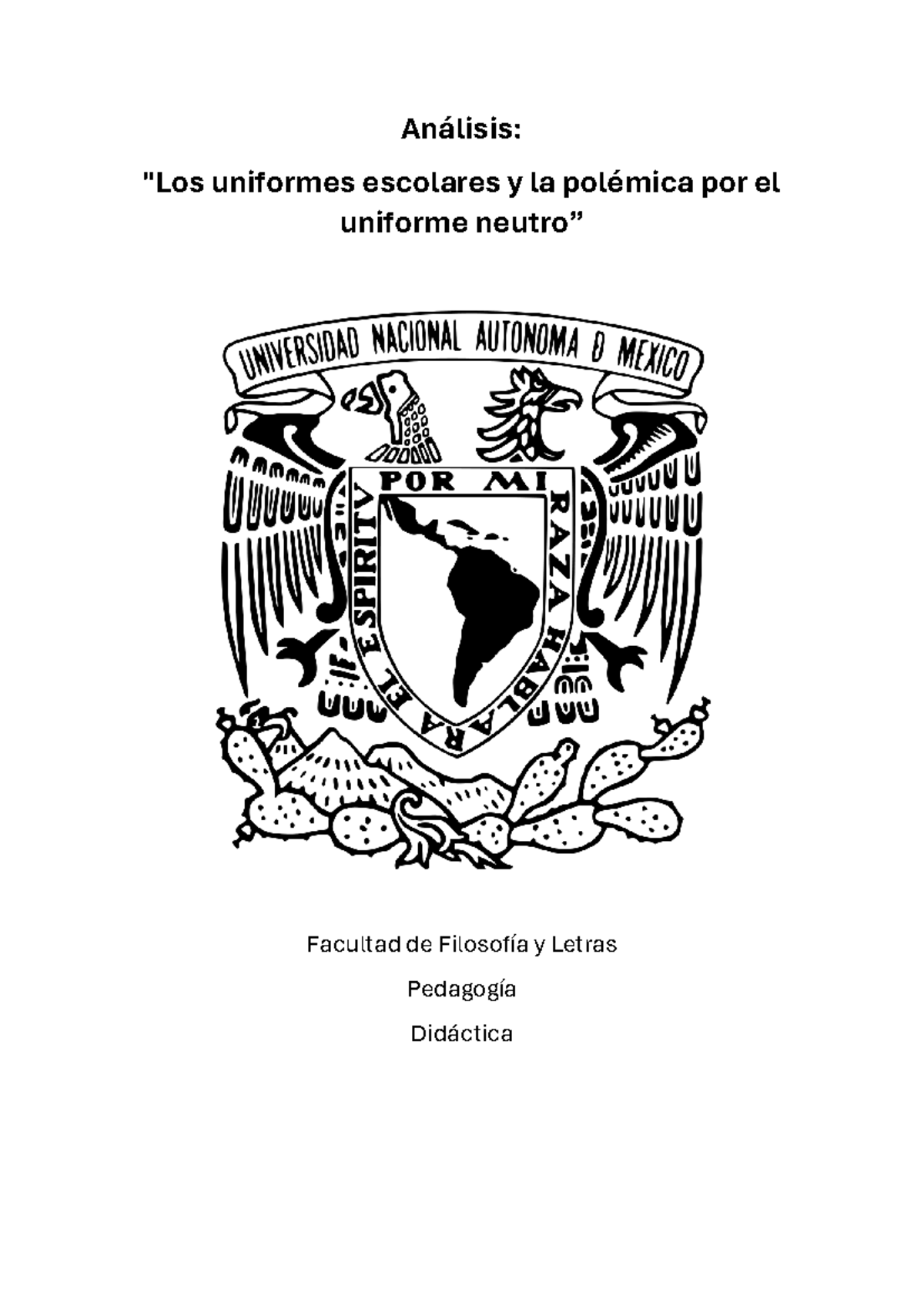Analisis sobre los uniformes escolares - Análisis: "Los uniformes ...
