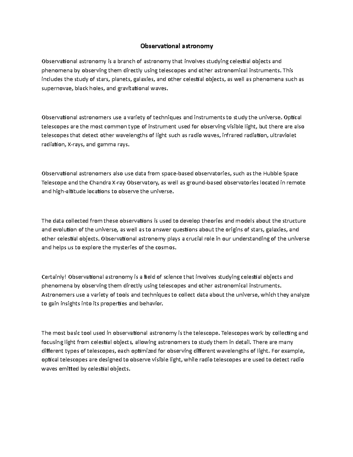 Observational astronomy - Observational astronomy Observational ...