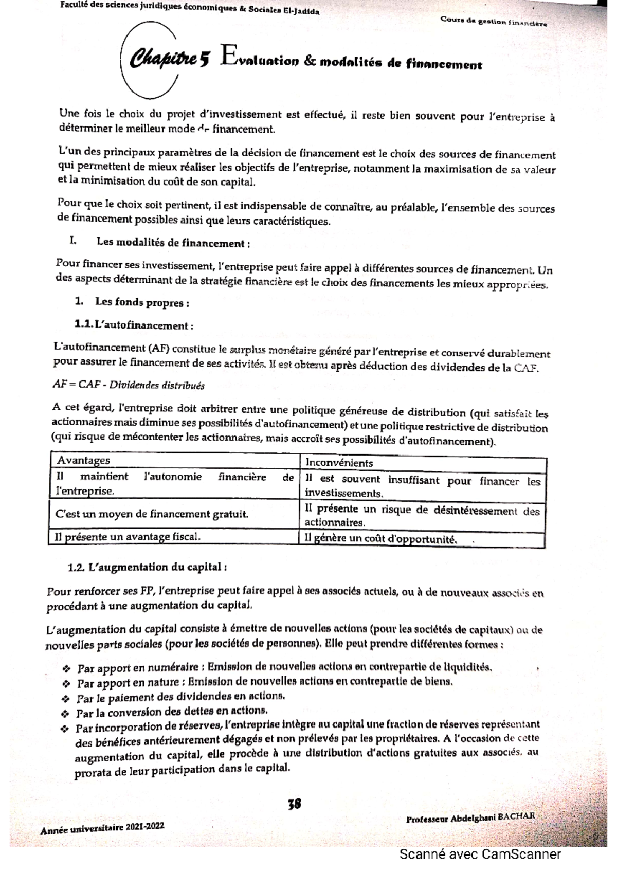 Chapitre 5 gestion financieres - Studocu