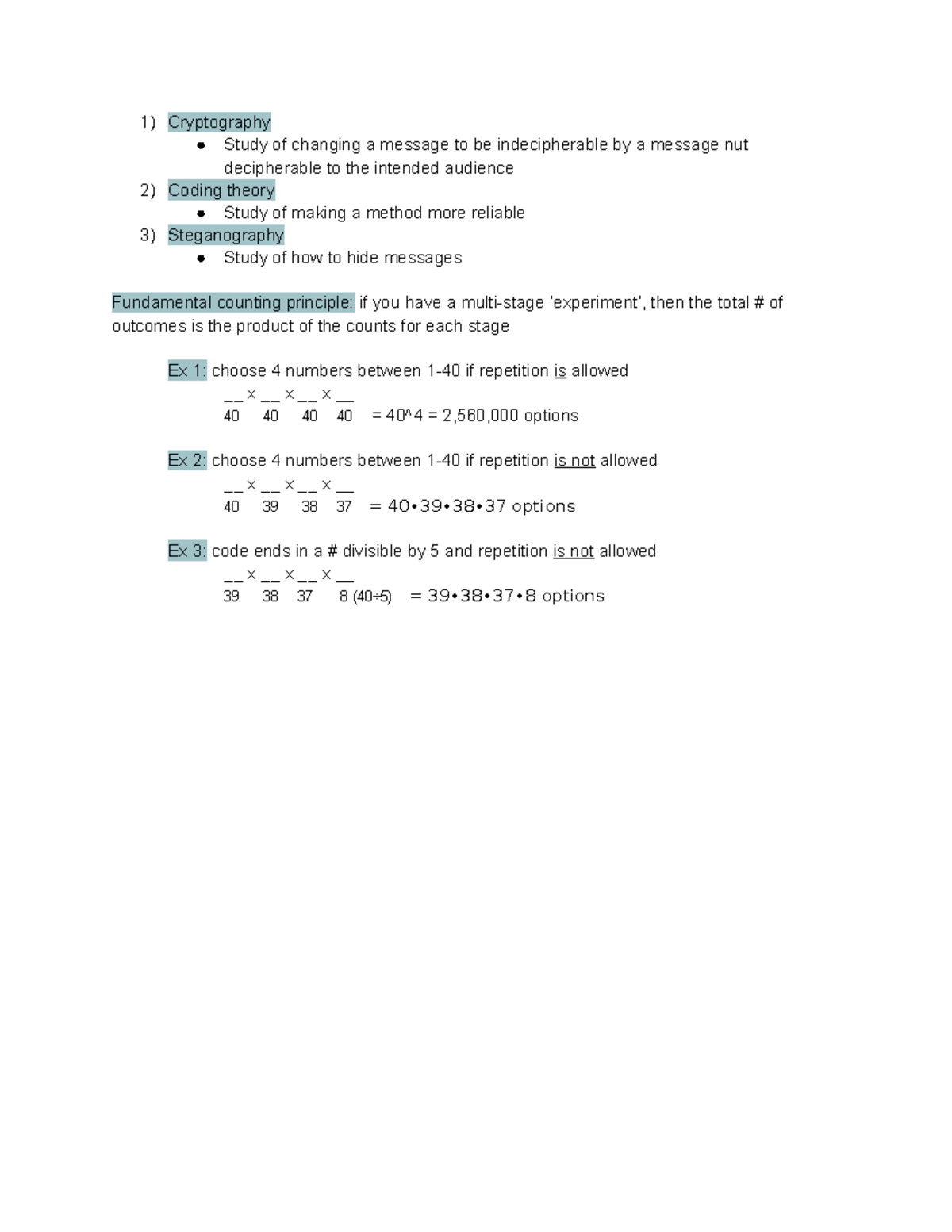 The Basic Themes - 1) Cryptography Study of changing a message to be ...