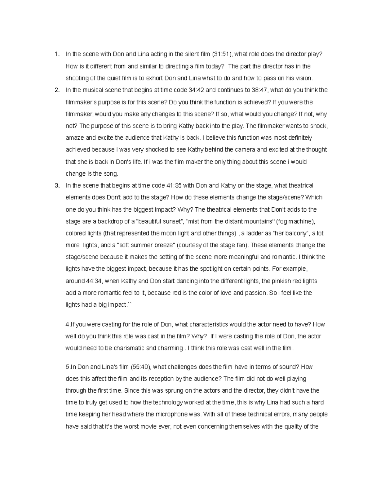 Untitled document - One of the assignments for theater lab questions ...
