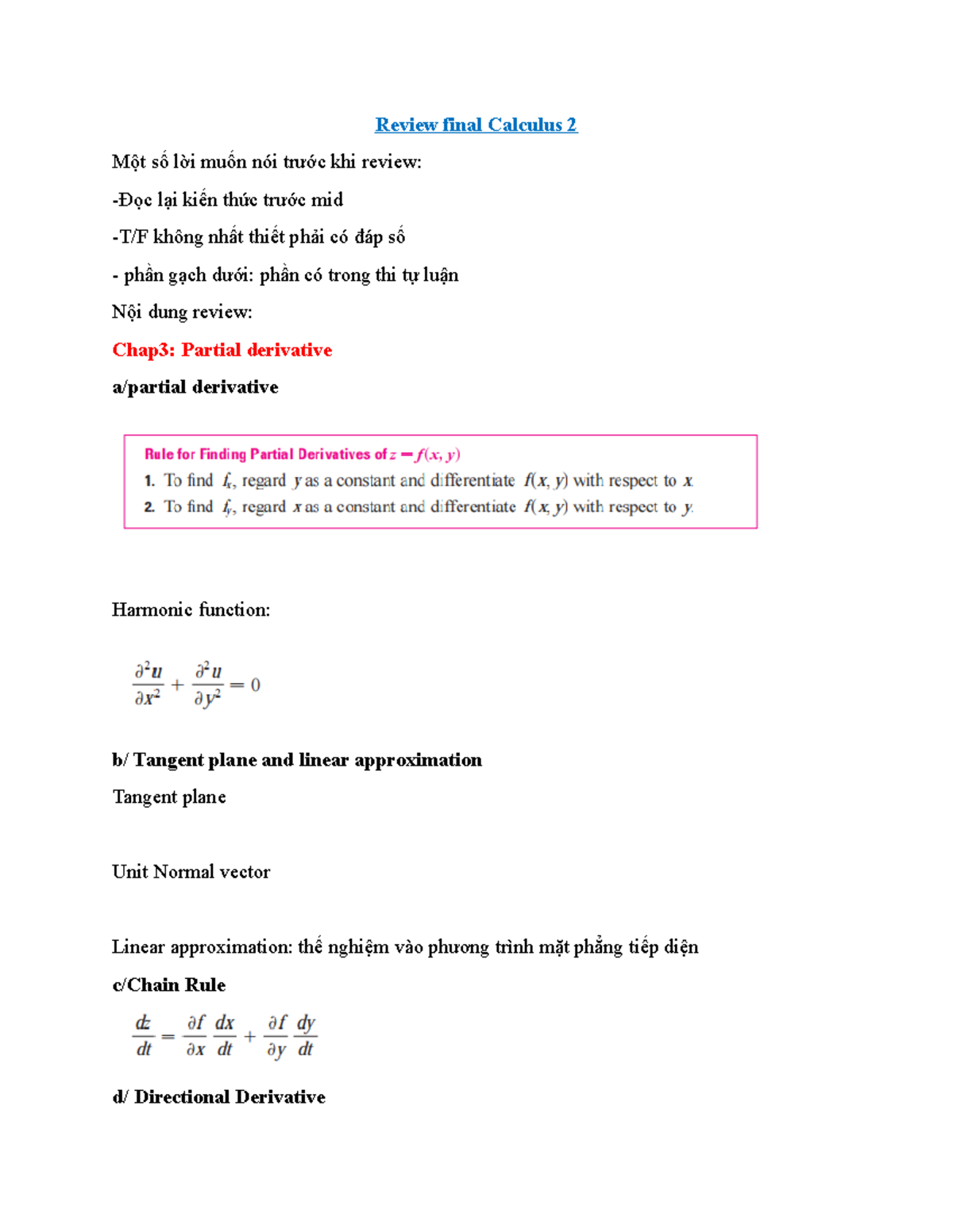 Review final Calculus 2 - we compare the local with the boundary max ...