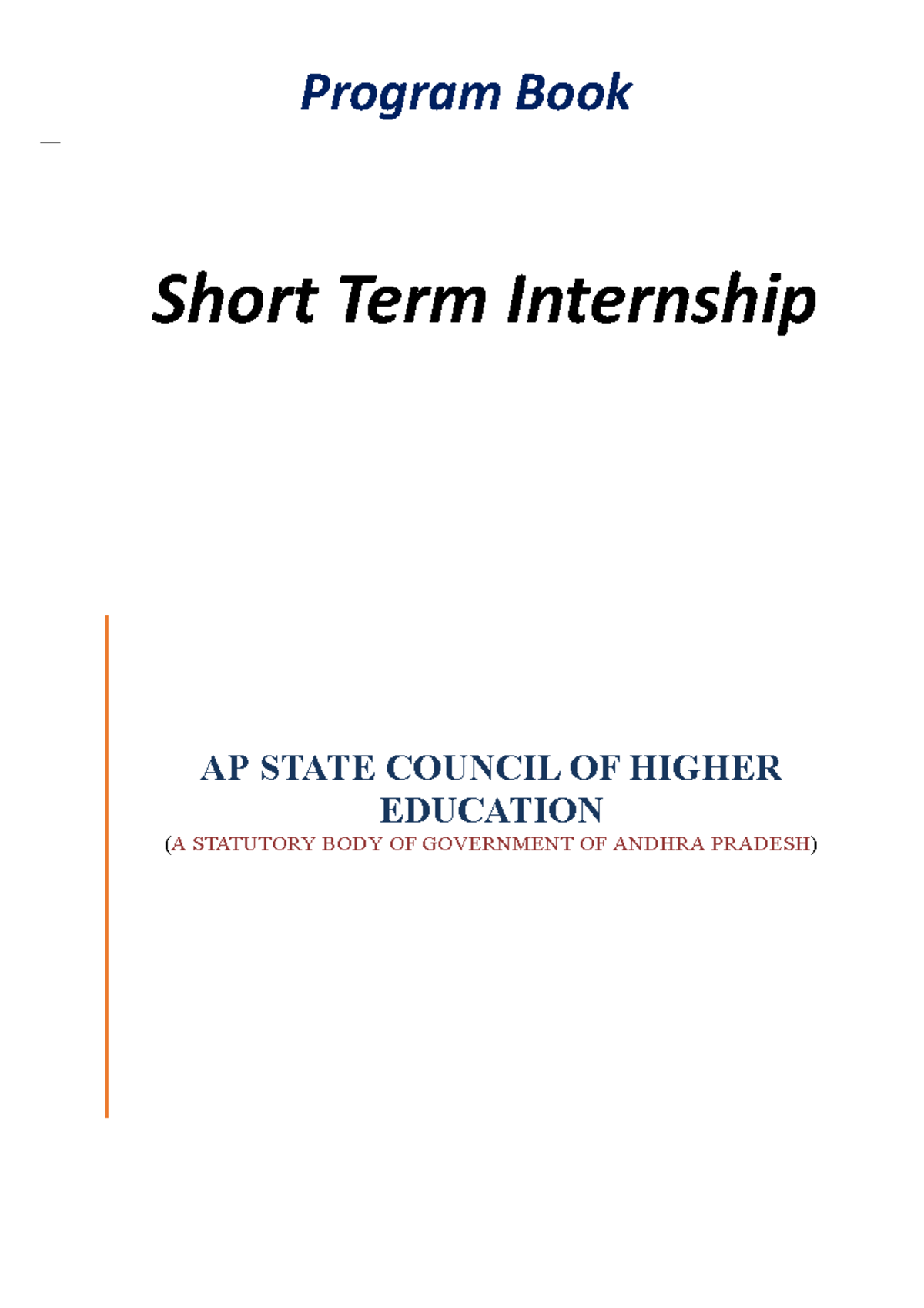 Salesforce internship short book - Short Term Internship AP STATE ...