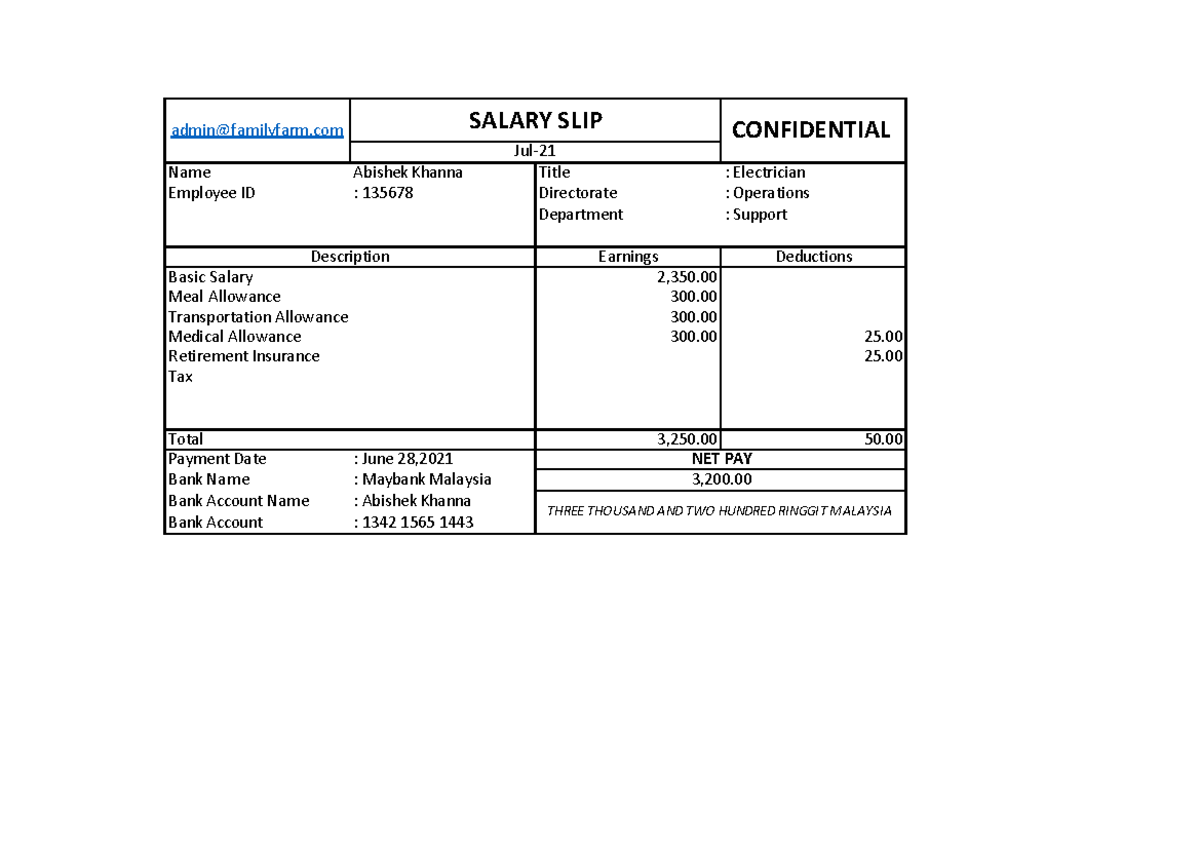 Payslip - 3 months (CP)(FP) - Medical Allowance THREE THOUSAND AND TWO ...