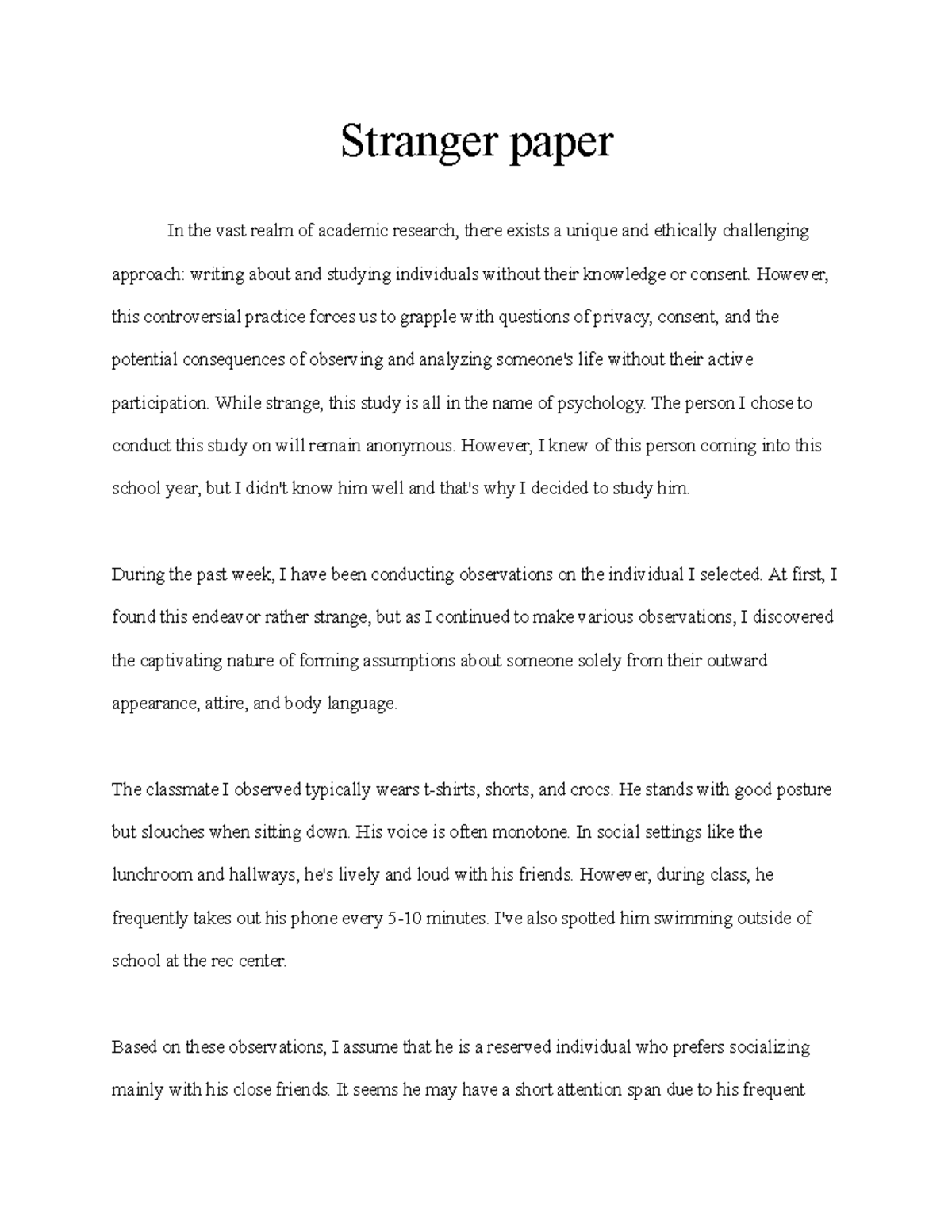 2Stranger paper - Stranger paper In the vast realm of academic research ...