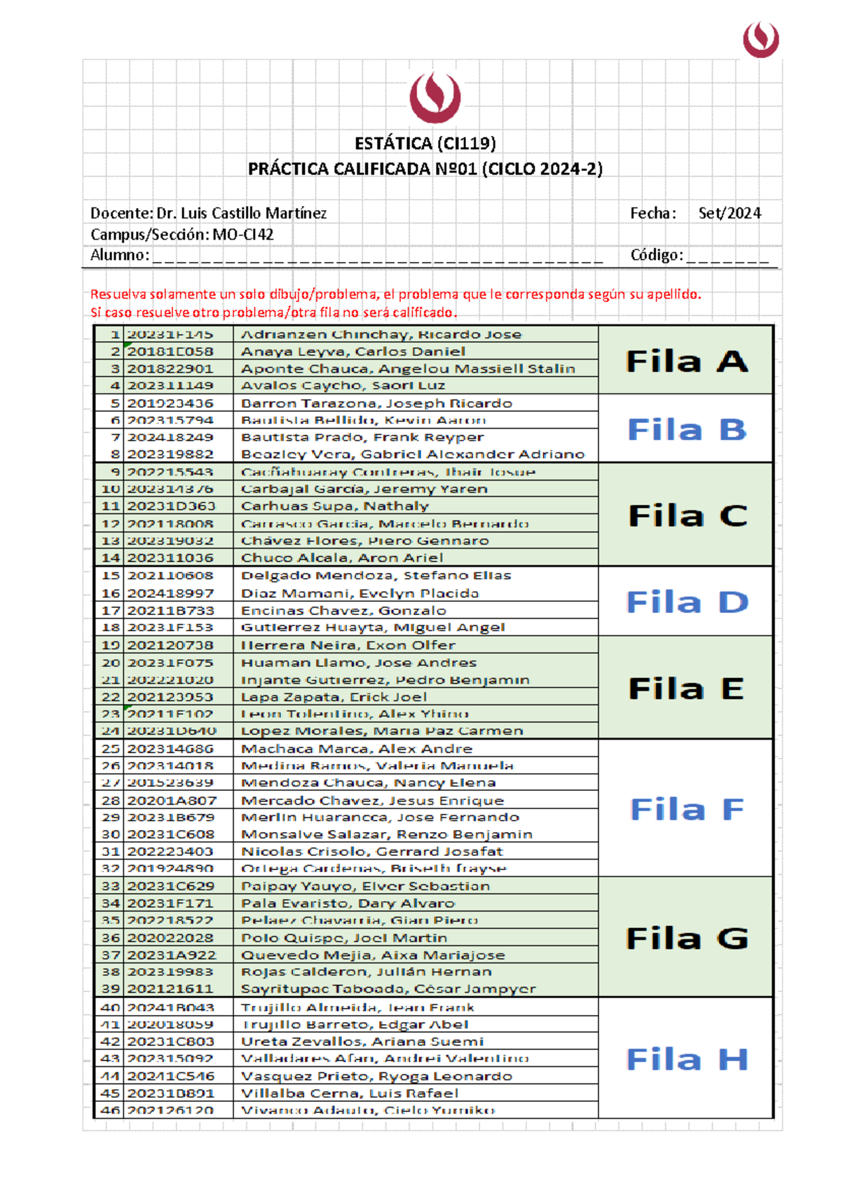 Esta202401-MO-CI42-PC01 Preg02 - Estática - EST¡TICA (CI119) PR¡CTICA CALIFICADA N∫01 (CICLO ...