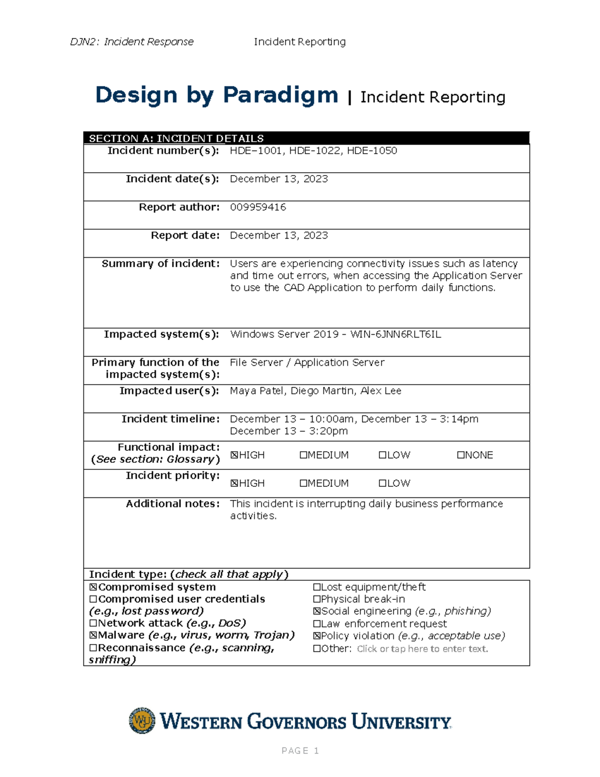Mike Turner - Incident Reporting - Design by Paradigm | Incident ...