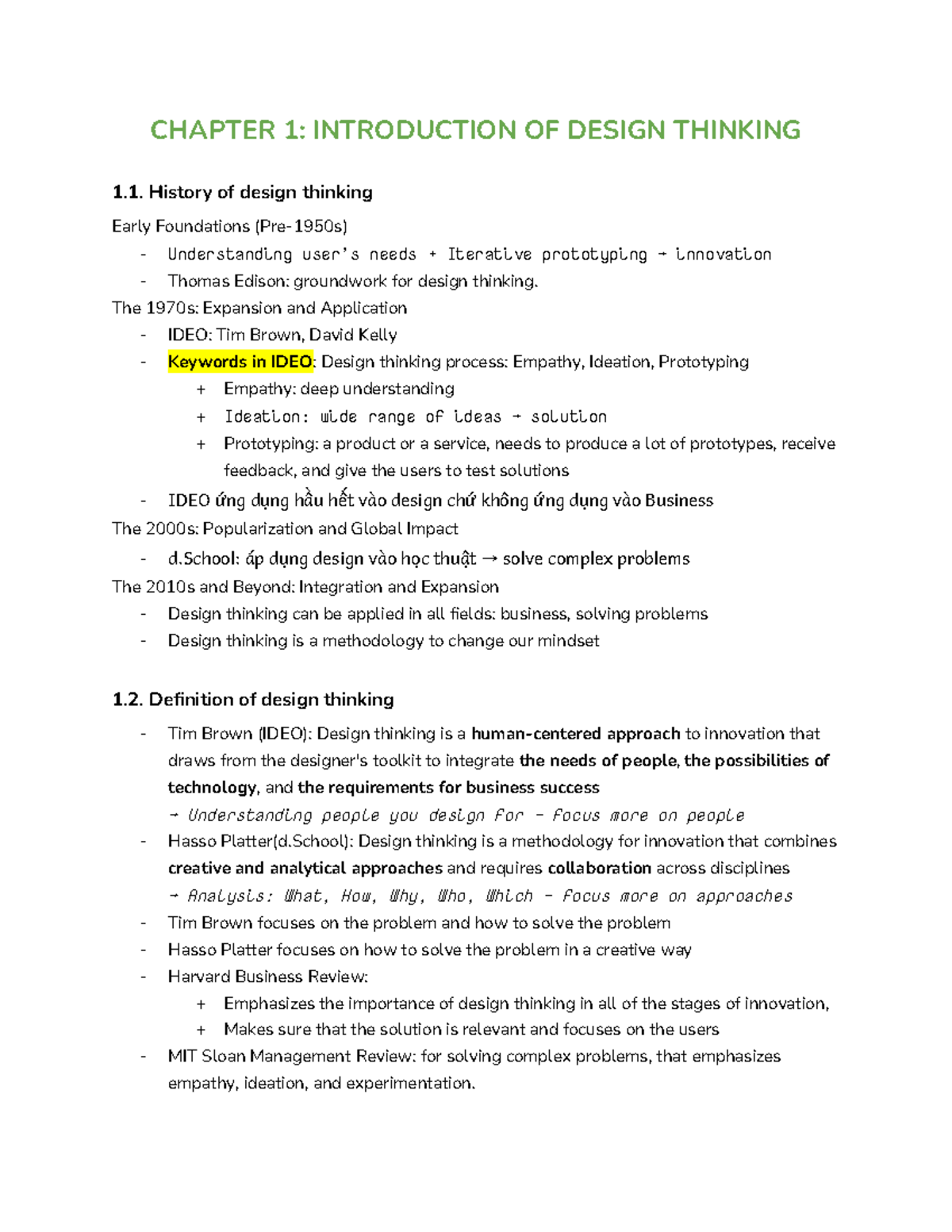 Chapter 1 Introduction of Design Thinking - CHAPTER 1: INTRODUCTION OF ...