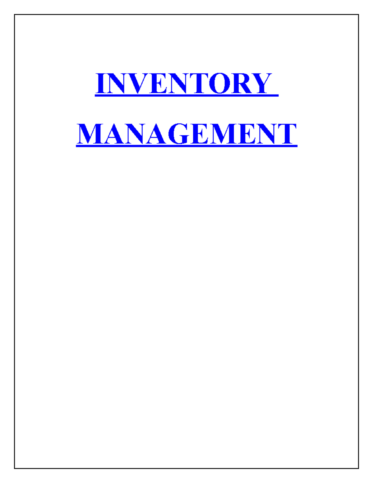 108855416 Inventory Management Pepsico - INVENTORY MANAGEMENT 2 ...