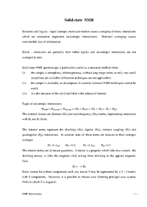 Nuclear magnetic resonance spectroscopy-Double-Resonance Experiments ...