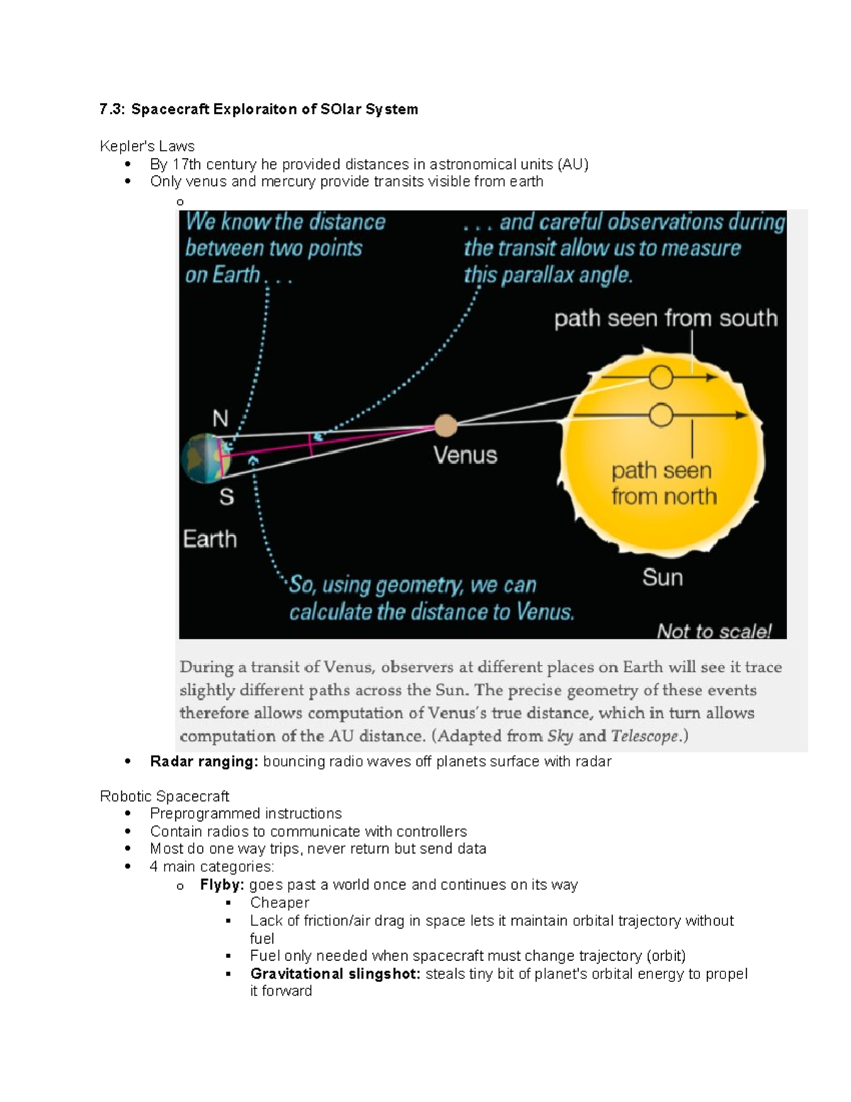 7.3 notes - 7: Spacecraft Exploraiton of SOlar System Kepler's Laws By ...