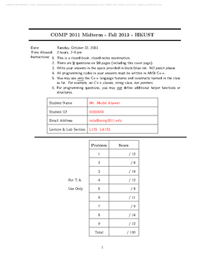 Computer Programming - COMP1117 - HKU - Studocu