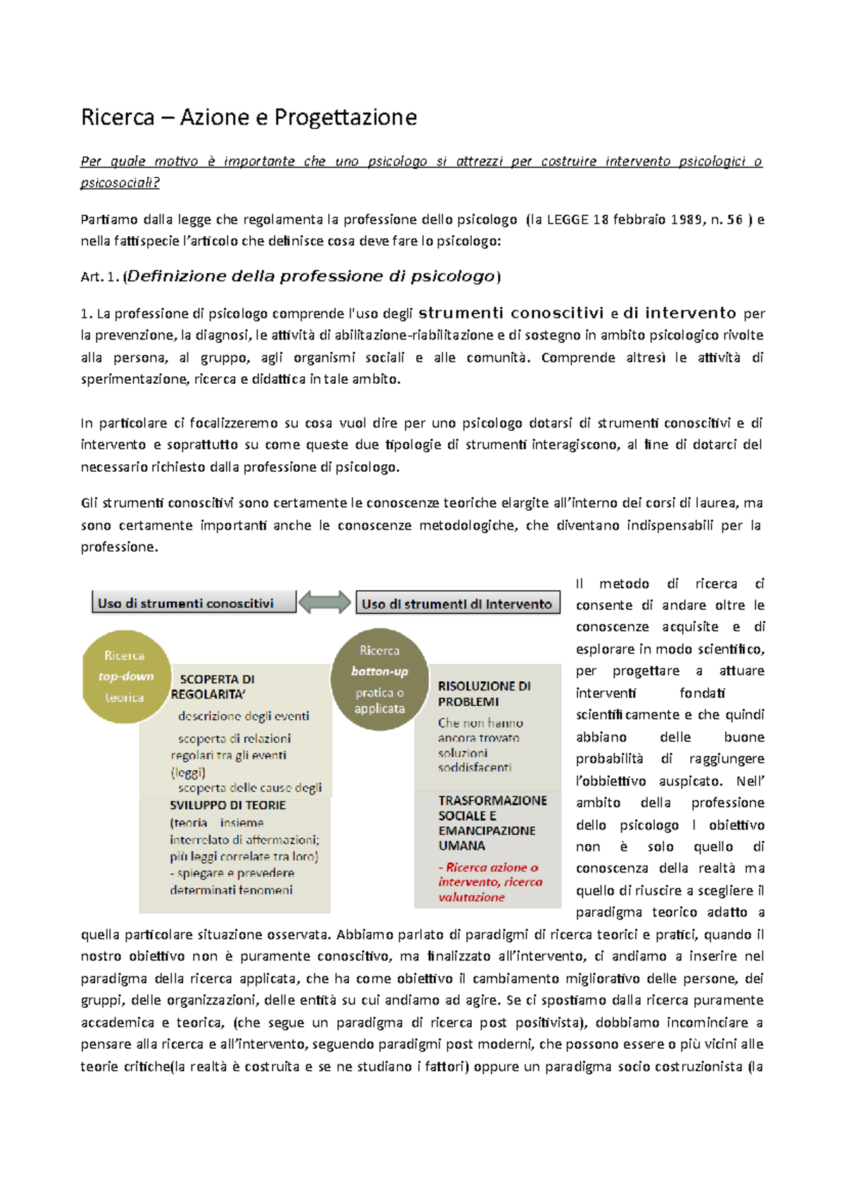 2° lezione Ricerca Azione Progettazione - Ricerca – Azione e ...