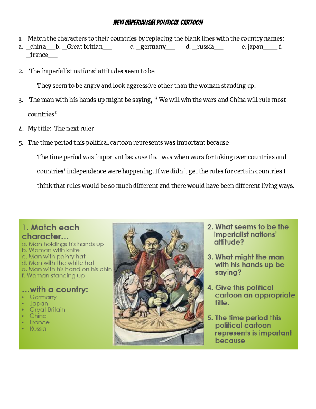 Cecilia Contreras - New Imperialism Political Cartoon - New Imperialism ...