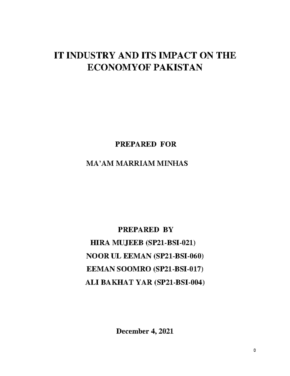 RWS Project - Report Writing Skills - CUI - Studocu