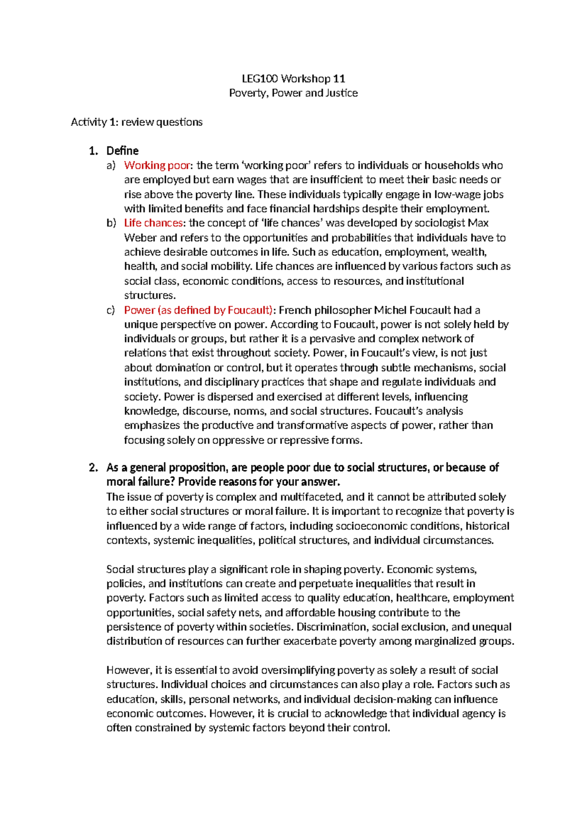 LEG100 Workshop 11 - These individuals typically engage in low-wage ...