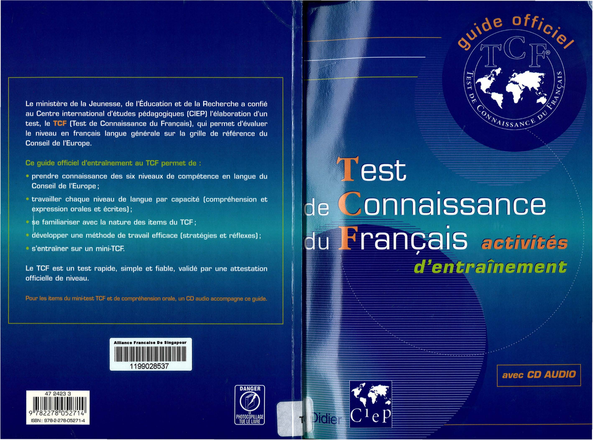 Test de connaissance du français activites dentrainement by Dupleix ...