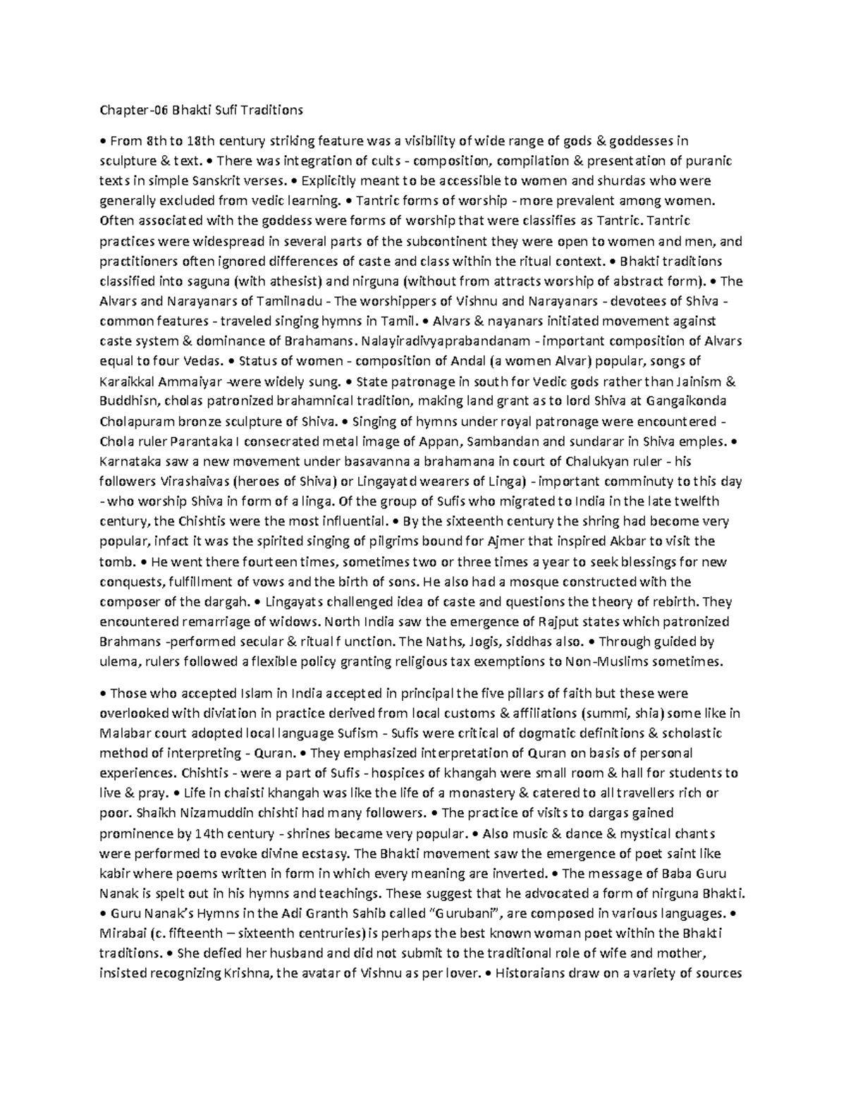 Bhakti Sufi Traditions - Chapter-06 Bhakti Sufi Traditions From 8th to ...