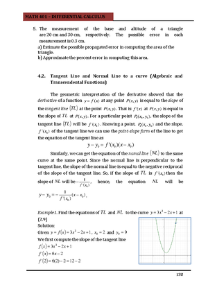 Differential Calculus 34 - dx xy dy y dx y xdx dy 1 cos 2 dx dy y y x dx dy xy cos 2 - Studocu