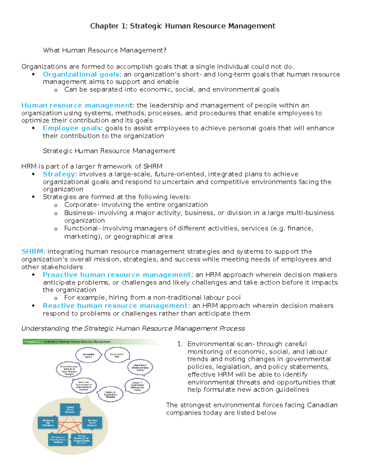 Chapter 1 Strategic Human Resource Management - Chapter 1: Strategic ...