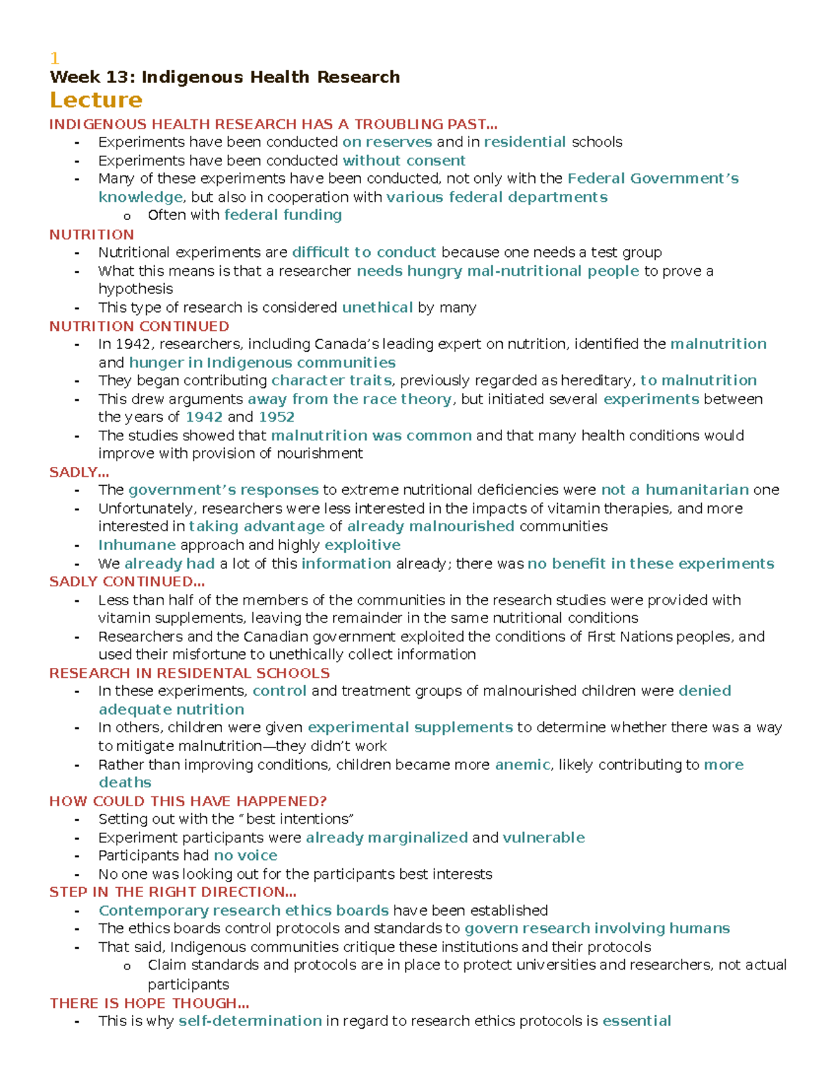 INDH-Week 13 - Instructor: Dr. Cassandra J. Opikokew Wajuntah - Week 13 ...