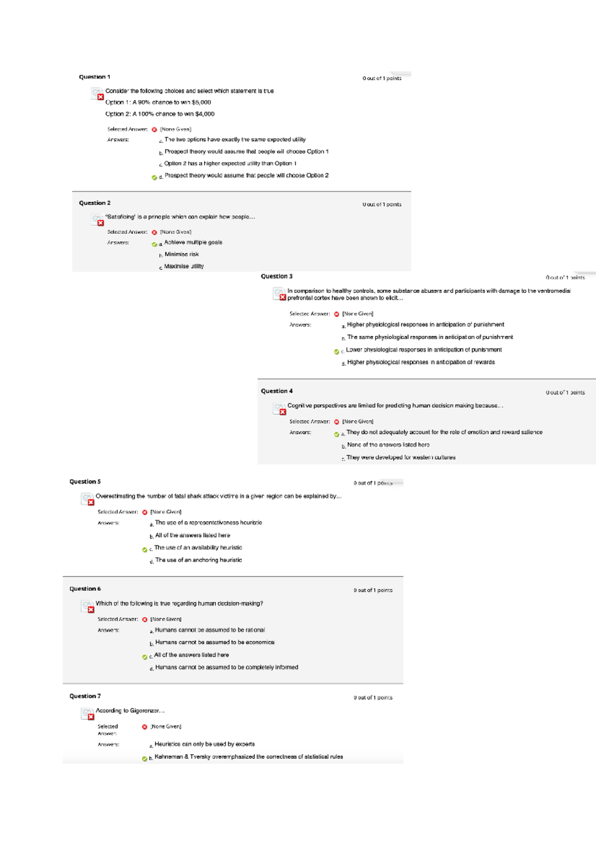 Cognition MC quiz 8 answers - PSY2204 - ECU - Studocu