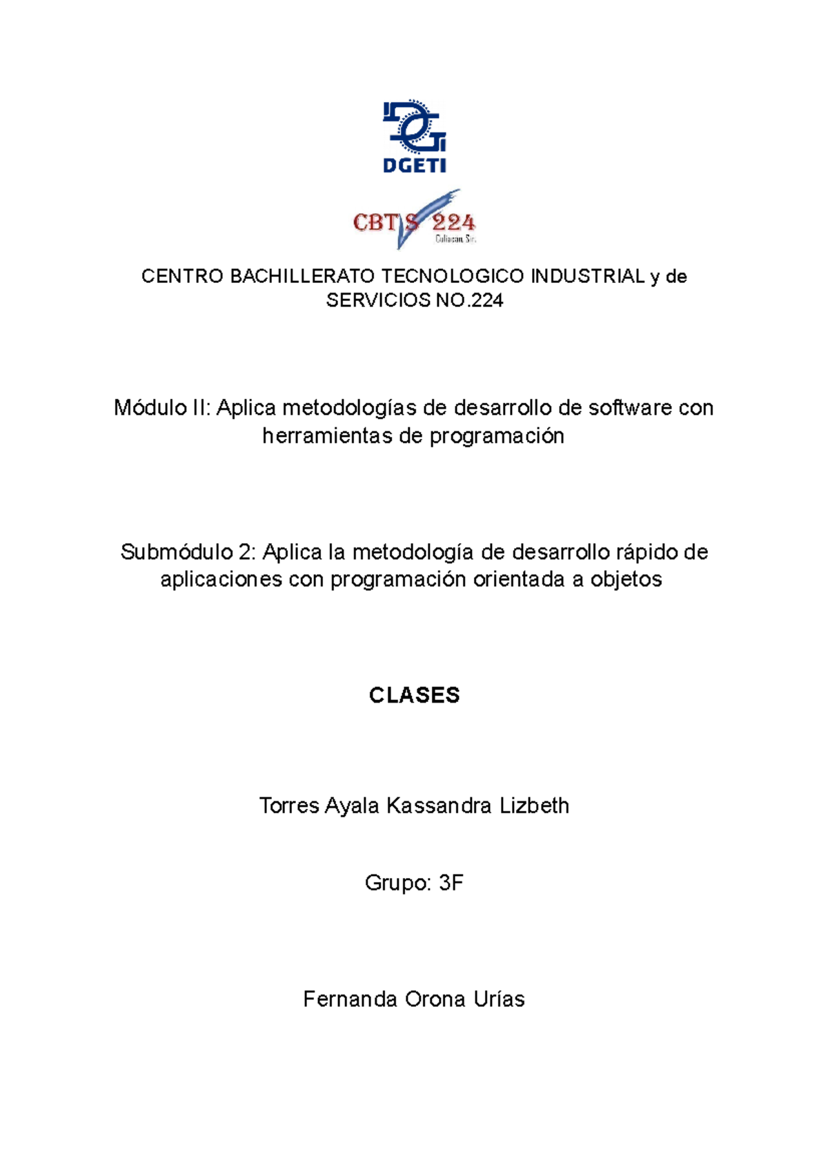 Clases 1 - codigo java - CENTRO BACHILLERATO TECNOLOGICO INDUSTRIAL y ...