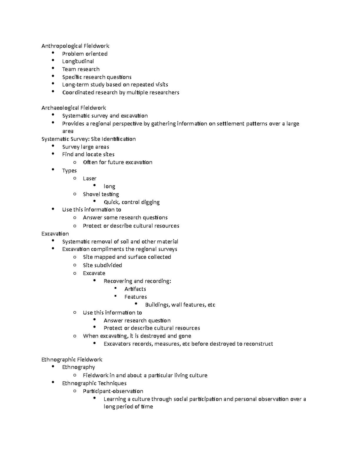 Anth 1102 Anthropological Fieldwork - Anthropological Fieldwork Problem ...