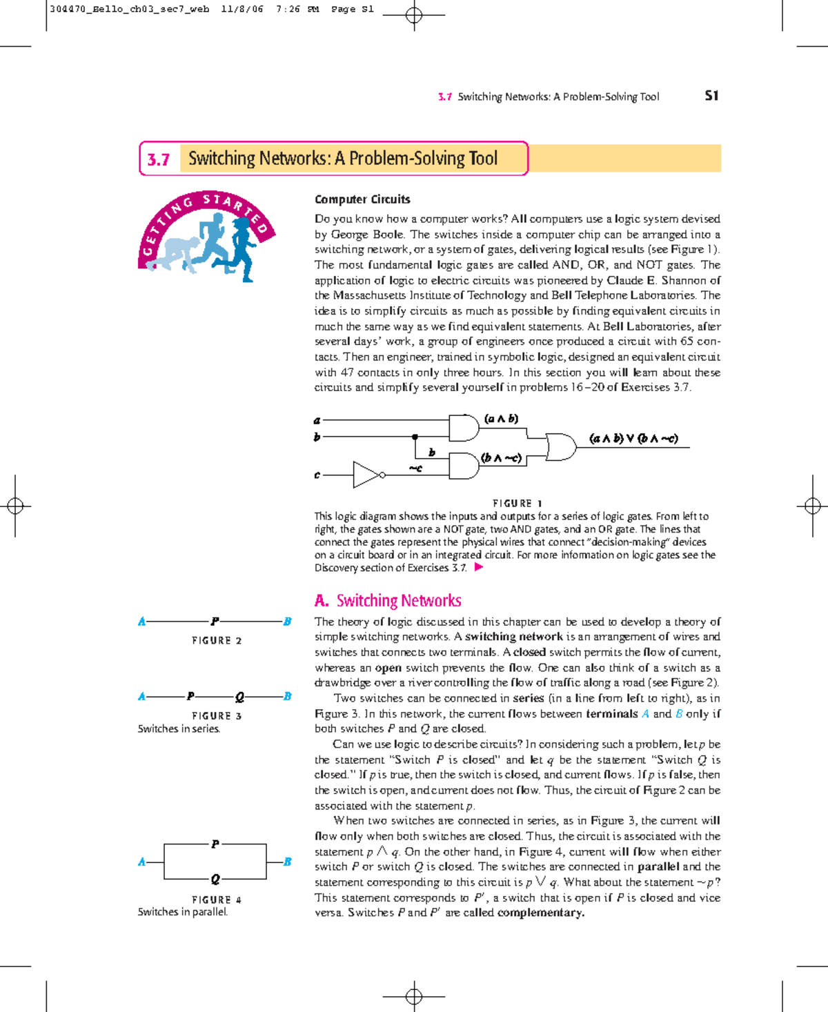 Chapter 3 Switching Networks A Problem Solving Tool 3 Switching Networks A Problem Solving