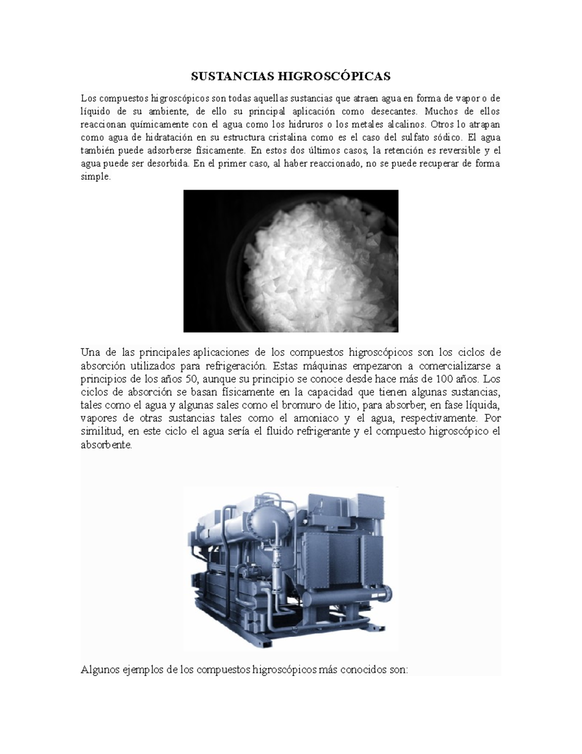 Seguimiento 5 - Apuntes de hidrologia - SUSTANCIAS HIGROSCÓPICAS Los ...