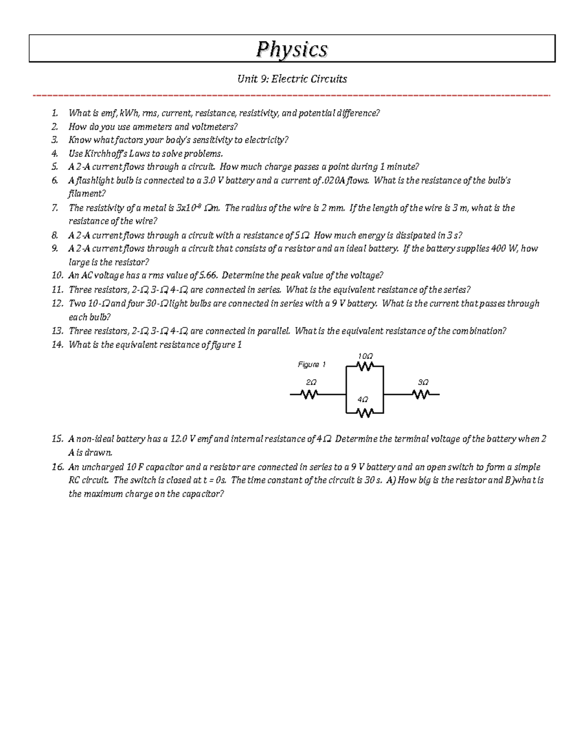Physics Unit 09 Review - The physical universe is enormously complex in ...