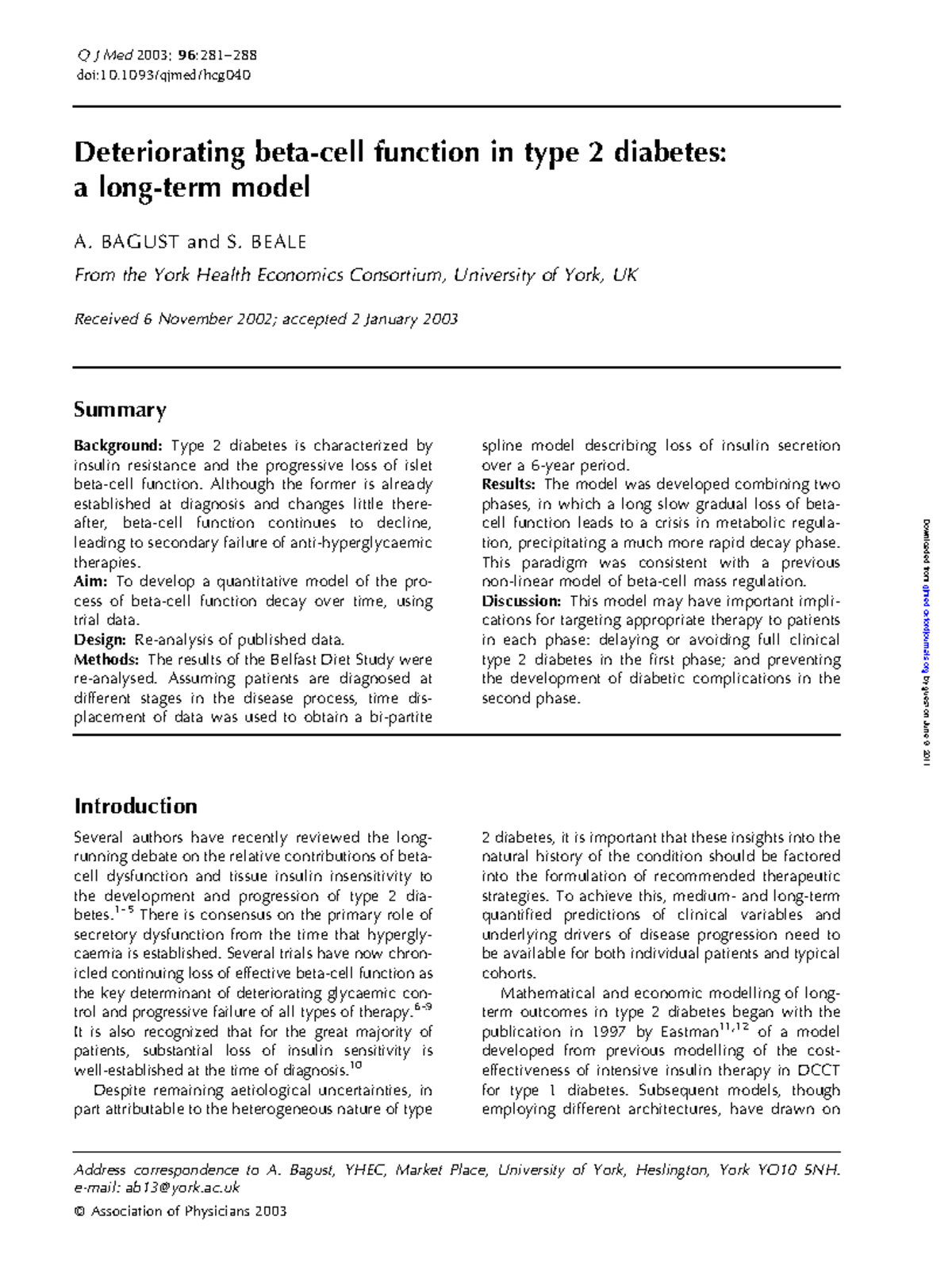 Deterioro DE LA Celula BETA - Deteriorating beta-cell function in type ...