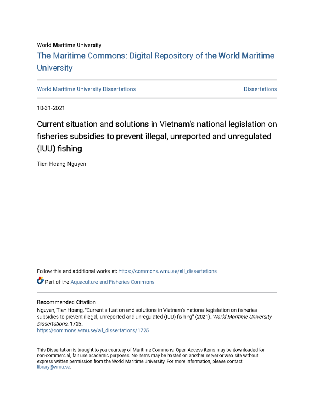 Full PDF Current situation and solutions in Vietnams national ...