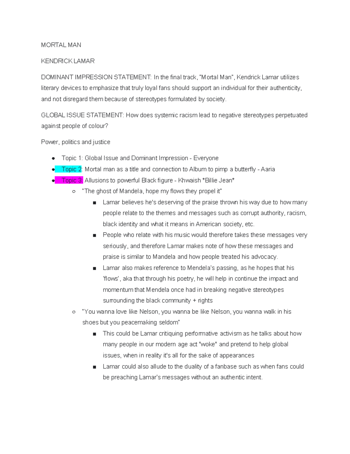 - 4. Kendrick Lamar Graphic Organizer Presentation - Mortal Man ...