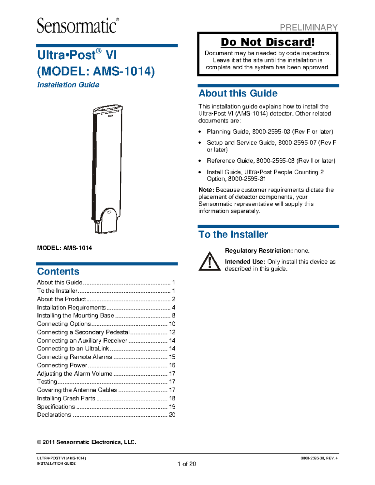 Manual-AMS-1014 - Como utilizar el modelo - PRELIMINARY ULTRA•POST VI ...