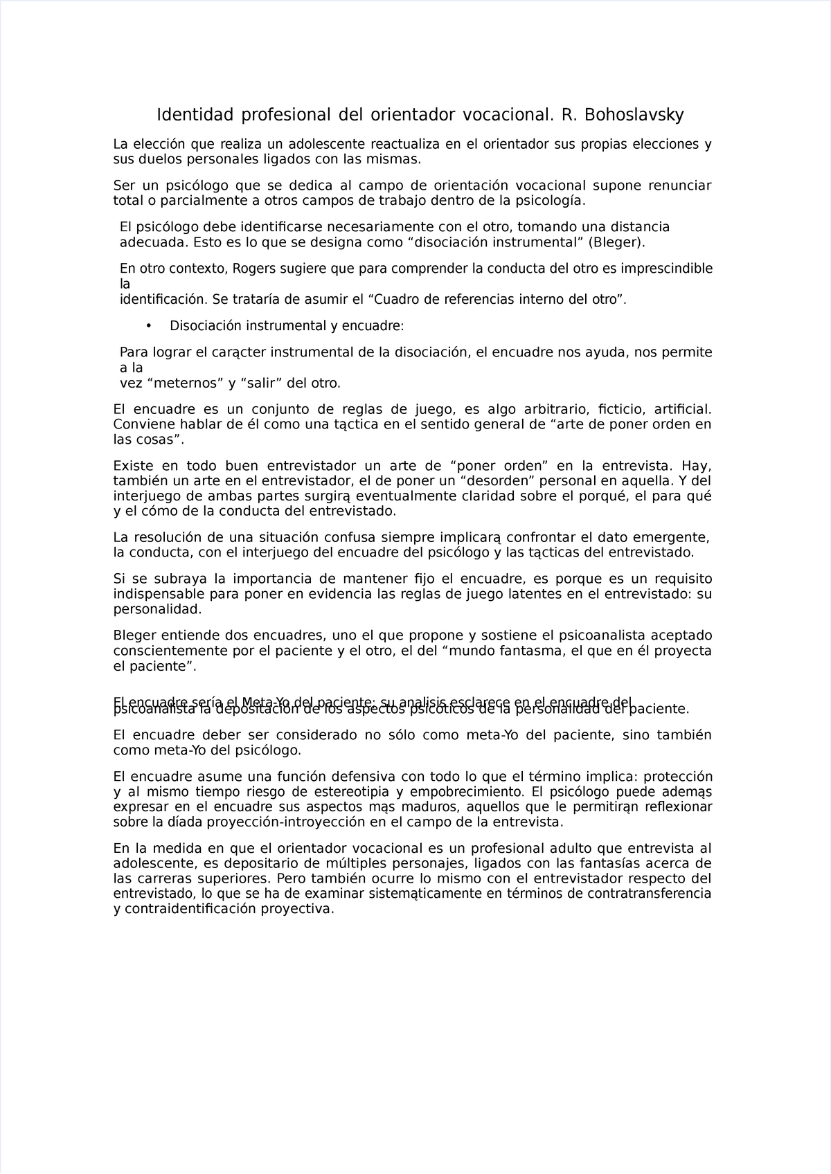 Pdf la identidad profesional del orientador vocacional bohoslavskydocx ...