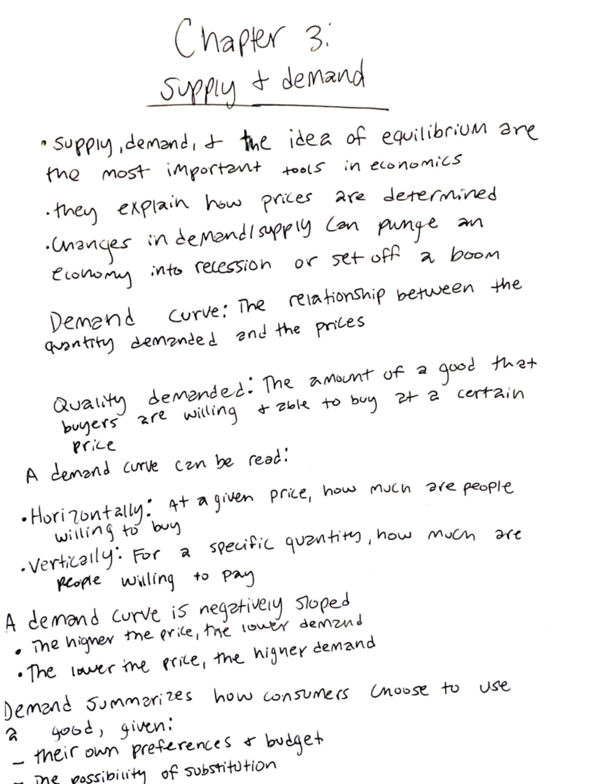 Econ Chp. 3 lecture pt 1 - Chapter 3: Supply & demand Supply, demand ...