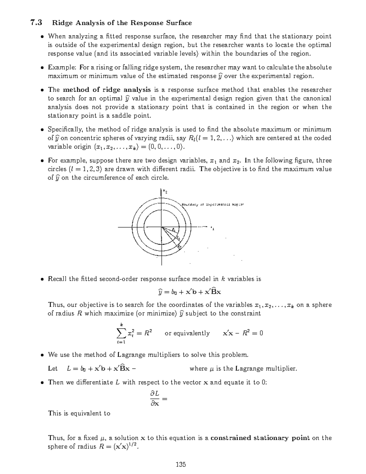 STAT578 2014-2015 Lecture Notes 7b - Ridge Analysis - 7 Ridge Analysis ...
