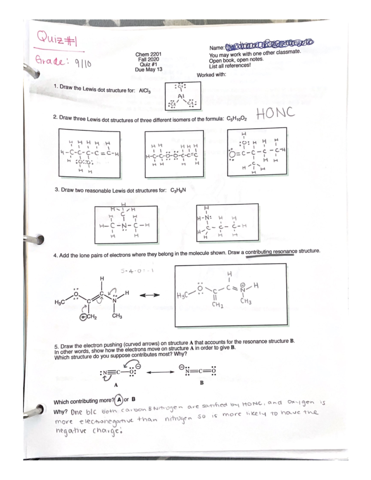 Chem 2201 ALL Back Quizzes - CHEM 2201 - Studocu