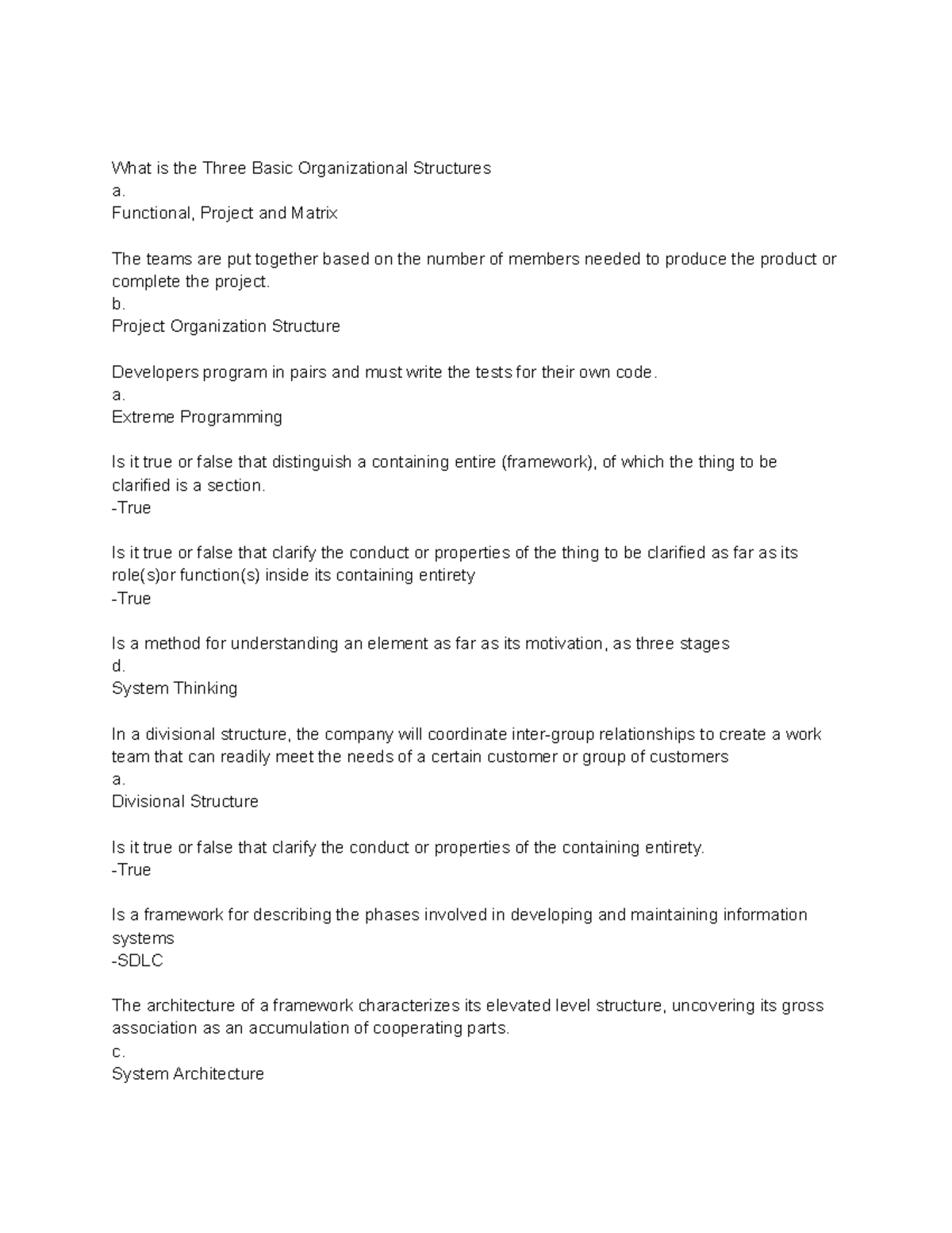System Integ and Archi ans - What is the Three Basic Organizational ...